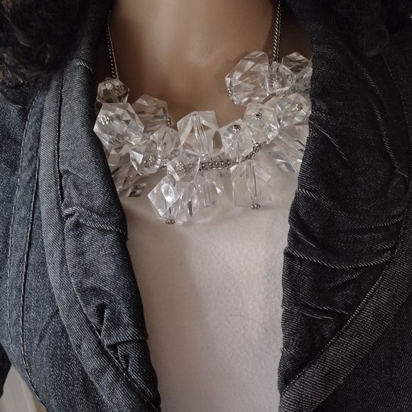 M & S | Jewelry | Ms Ice Cube Chokernecklace With Multisided Shapes ...